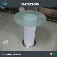 China glass table top illuminated bar table led cocktail table for sale