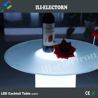 China glass table top illuminated bar table led cocktail table for sale