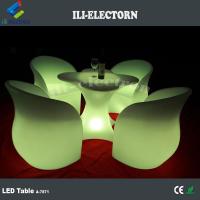 China Flower Shaped LED Glow Furniture Coffee Table For Commercial for sale