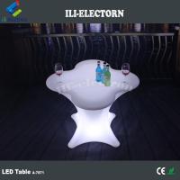 China Flower Shaped LED Glow Furniture Coffee Table For Commercial for sale