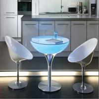 China Factory Cheap Price Bar Furniture LED Illuminated Bar Table for sale
