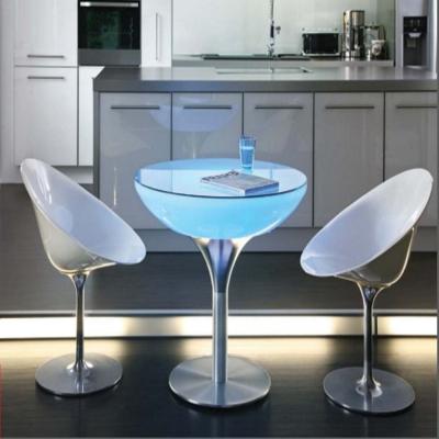 China Factory Cheap Price Bar Furniture LED Illuminated Bar Table for sale