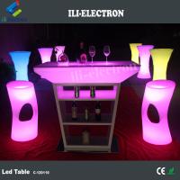 China Plastic LED Glow Furniture , Glowing Bar Table For Event Party Lounge for sale