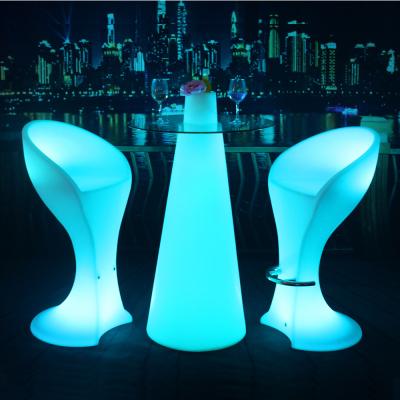 China RGB Color Change LED Bar Table, Modern Glowing cocktail table for sale