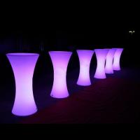 China high top LED Lights Bar Round cocktail Table for sale