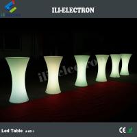 China high top LED Lights Bar Round cocktail Table for sale