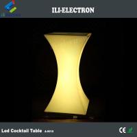China Outdoor Rechargeable LED Furniture Glass Coffee Table for sale