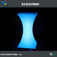 China Outdoor Rechargeable LED Furniture Glass Coffee Table for sale
