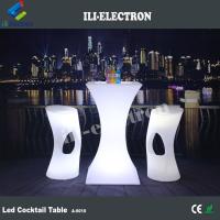 China Outdoor Rechargeable LED Furniture Glass Coffee Table for sale