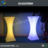China Outdoor Rechargeable LED Furniture Glass Coffee Table for sale