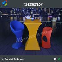 China Outdoor Rechargeable LED Furniture Glass Coffee Table for sale