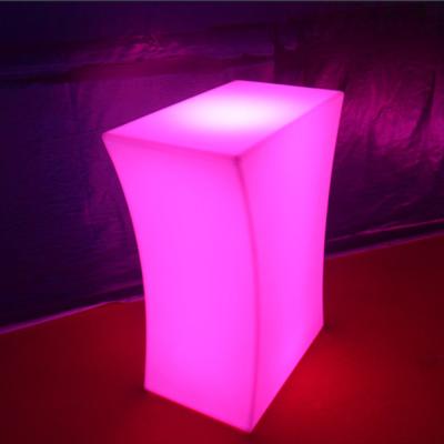 China rechargeable illuminated led light up coffee table for sale