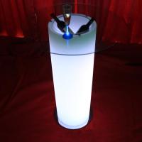 China plastic party frosting finishing top glass led ice bucket table for sale
