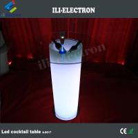China plastic party frosting finishing top glass led ice bucket table for sale