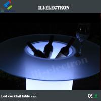China plastic party frosting finishing top glass led ice bucket table for sale