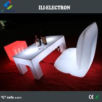 China luxury plastic led L shape sofa chair for sale