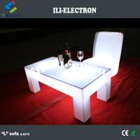 China luxury plastic led L shape sofa chair for sale