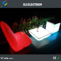 China luxury plastic led L shape sofa chair for sale