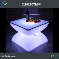 China Rechargeable square LED illuminou bar table with remote control/romantic outdoor table for sale