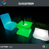 China Rechargeable square LED illuminou bar table with remote control/romantic outdoor table for sale