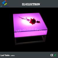 China Portable square plastic led luminous table with metal shelf for sale