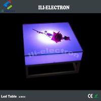 China Portable square plastic led luminous table with metal shelf for sale