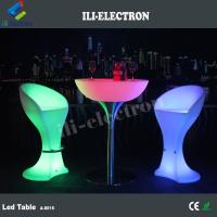 China Stylish rechargeable round PE plastic LED bar table/ LED coffee table/ night culb table for sale