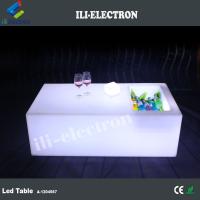 China Battery KTV Nightclub Bar Furniture Illuminated Plastic LED Pub Table for sale