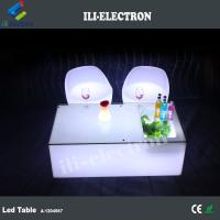 China Battery KTV Nightclub Bar Furniture Illuminated Plastic LED Pub Table for sale