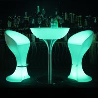 China Hot sale factory direct offer rotaional moulding plastic LED bar table with stainless steel for sale