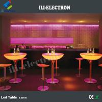 China Hot sale factory direct offer rotaional moulding plastic LED bar table with stainless steel for sale