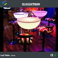 China Hot sale factory direct offer rotaional moulding plastic LED bar table with stainless steel for sale