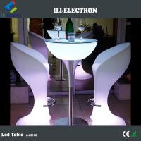 China Hot sale factory direct offer rotaional moulding plastic LED bar table with stainless steel for sale