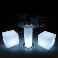 China led glass bar table party cocktail table for sale
