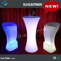 China Night club event high boy glowing led cocktail table portable lighting high top RGB cocktail table for sale