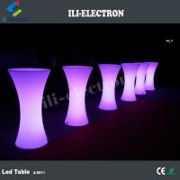 China Night club event high boy glowing led cocktail table portable lighting high top RGB cocktail table for sale