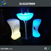 China Commercial LED Light Cocktail Table , Illuminated Bar Table Wireless For Party for sale