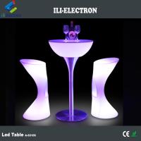 China Commercial LED Light Cocktail Table , Illuminated Bar Table Wireless For Party for sale