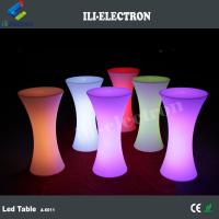 China commercial used plastic led cocktail table for sale