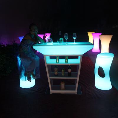 China 16 colors changing remote control cheap bar table for sale