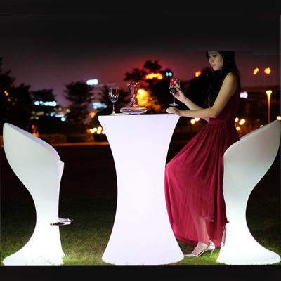China Indoor and Outdoor used High Top LED bistro table for sale
