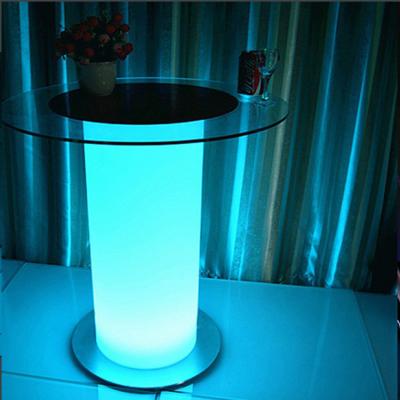 China Glass table top illuminated led bar tables for sale