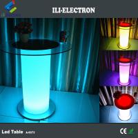 China Glass table top illuminated led bar tables for sale