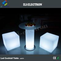 China Glass table top illuminated led bar tables for sale