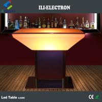 China Commercial Square Glowing Bar Table RGB Remote Control With CE Certification for sale