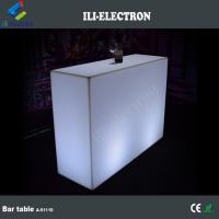 China Commercial Luminous LED Bar Counter , Rectangle LED Glow Table Waterproof for sale