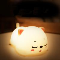 China High Quality Cute Silicone Table Lamp Custom Tap Control Silicone Night Light For Kids for sale
