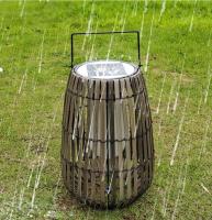 China Portable Rattan Garden Solar Lights IP65 Water Resistant For Outdoor for sale