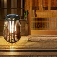 China Portable Rattan Garden Solar Lights IP65 Water Resistant For Outdoor for sale