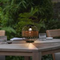 China Waterproof Rattan Garden Lanterns , Outdoor Rattan Solar Lights For Balcony Decoration for sale